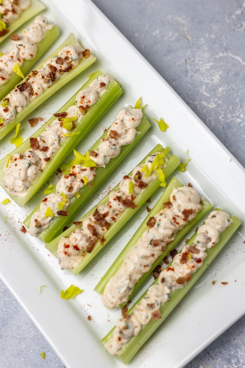 Stuffed Celery Sticks - cravingsmallbites.com