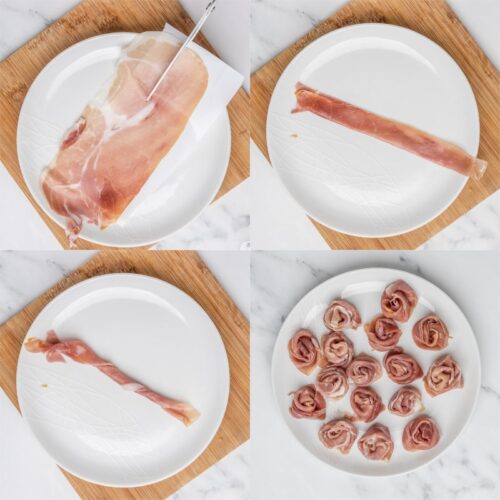 Prosciutto Appetizer (Cream Cheese + crackers) - cravingsmallbites.com