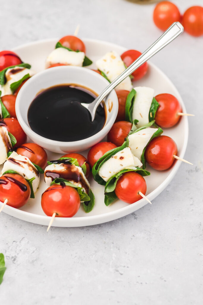Caprese Skewers Recipe (Salad Kabobs) - cravingsmallbites.com