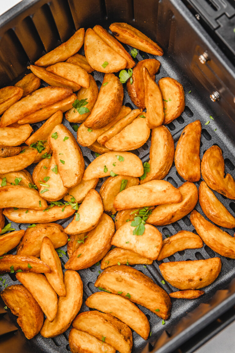 Air Fryer Frozen Potato Wedges - cravingsmallbites.com